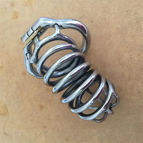 Newest Stainless Steel Male Chastity Device Cock Cage With Flexible
