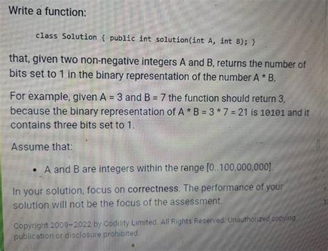 solved write a function class solution { public int solution int a