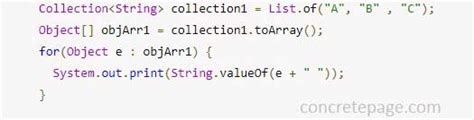 java collection toarray method