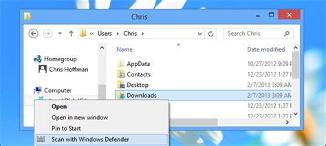 how to add “scan with windows defender” to the context menu in windows 8