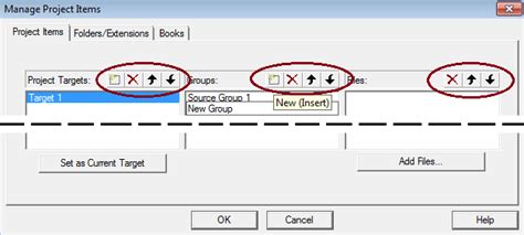 µvision user s guide create file groups