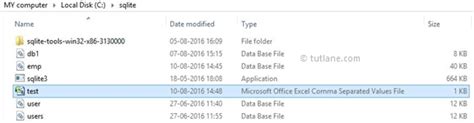 sqlite import data from csv file to table tutlane