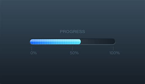 progress bar blue loading bar vector stock illustration stock