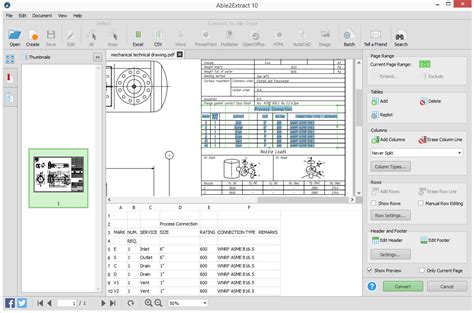 how to export a table from pdf autocad drawing to excel