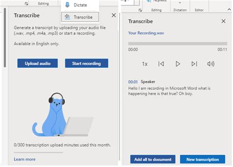microsoft adds automatic transcription to word on the web here s how