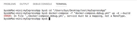 fail to run compose up for docker compose debug yml · issue 492