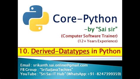 10 derived datatypes in python programming bytes bytearray