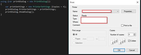 winforms c add printersetting values before show printdialog stack