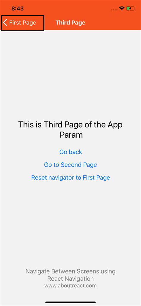 navigate between screens using react navigation v5 in
