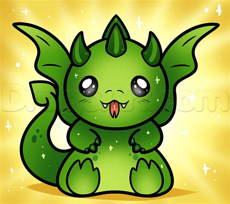 How To Draw A Kawaii Dragon Step By Step Drawing Guide By Dawn Artofit
