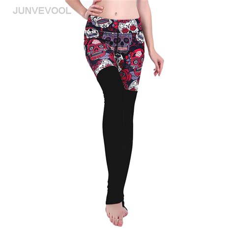 Skull Gothic Leggings Women Retro Skulls Pant Sportswear Mujer Fitness