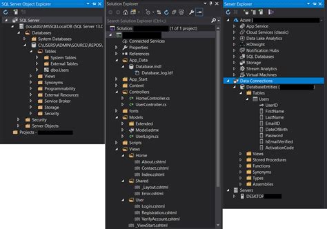 c deploy asp mvc app on azure portal with sql database stack