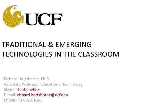 Ppt Traditional And Emerging Technologies In The Classroom Powerpoint