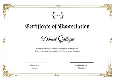 Free Custom Printable Appreciation Certificate Templates Canva