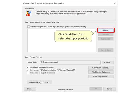 converting pdf portfolio files into tiff and text format for