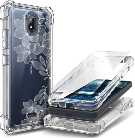 Nagebee Phone Case Compatible For Nokia C100 With Tempered Glass Screen