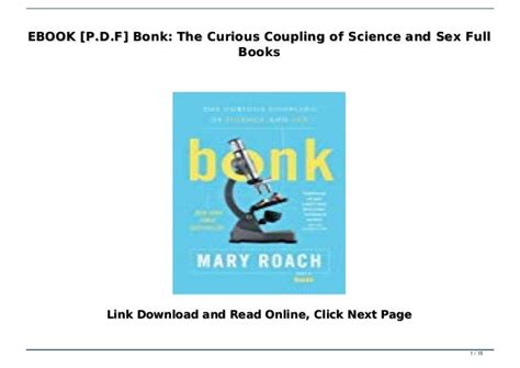 Ebook [p D F] Bonk The Curious Coupling Of Science And Sex Full Books