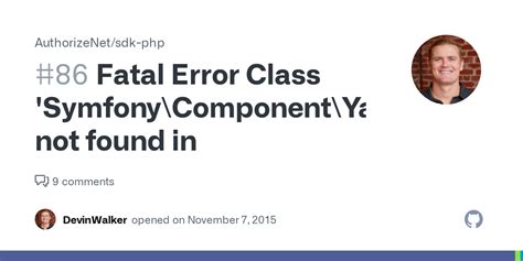 fatal error class symfony component yaml yaml not found in · issue