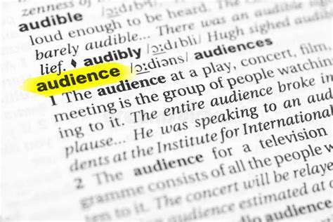 Highlighted English Word `audience` And Its Definition In The