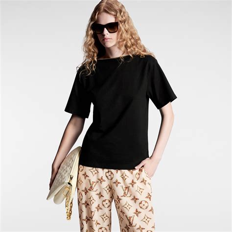 Zipper Neckline Bateau T Shirt Tops 1afgqm Louis Vuitton