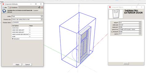 option list in a dynamic component dynamic components sketchup