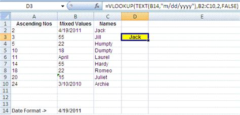 excel vlookup function
