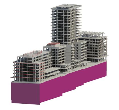 completed structural revit model bimwise
