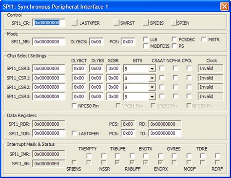 atmel at91sam9263 serial peripheral interfaces 0 1 spi simulation details