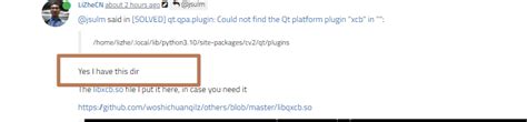 [solved] qt qpa plugin could not find the qt platform plugin xcb in
