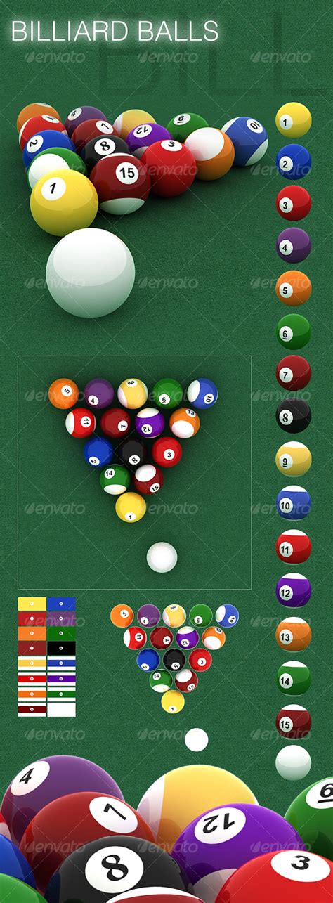 billiard ball set graphicriver