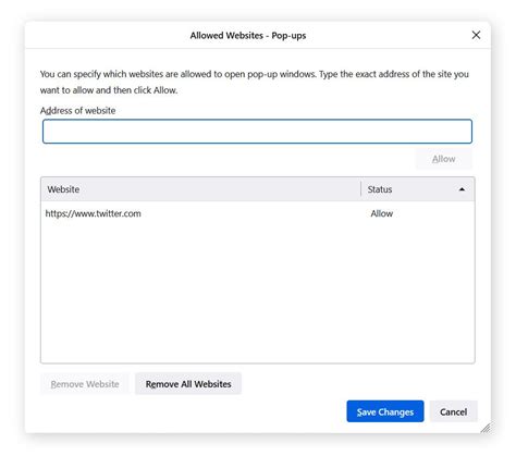 how to allow and how to block firefox pop ups avg