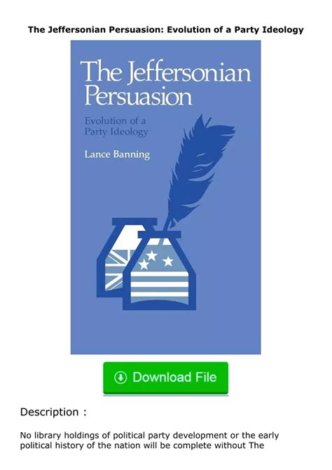 Ppt Full Download️⚡ Pdf The Jeffersonian Persuasion Evolution Of A
