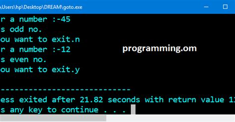 program in c to check a given number is odd or even number using goto