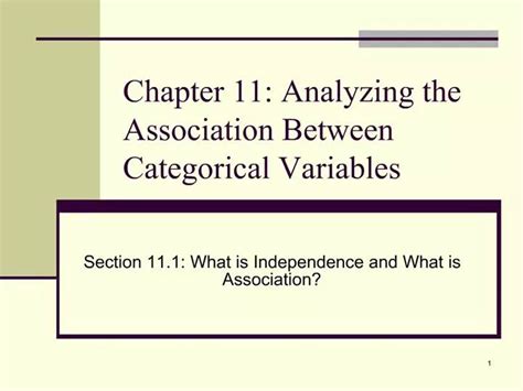 Ppt Chapter 11 Analyzing The Association Between Categorical