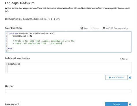 solved for loops odds sum write a for loop that assigns