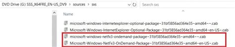 installing framework 3 5 on server 2019 fails system management