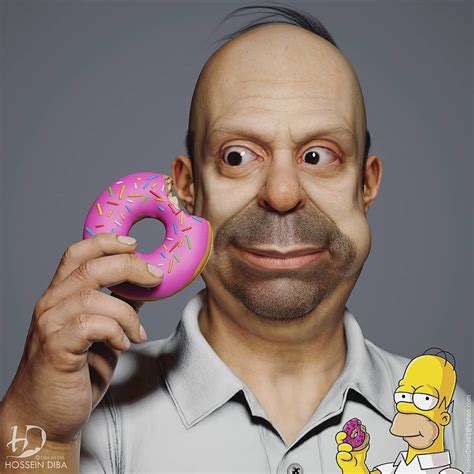 Des Portraits Réalistes Des Simpsons Réalisés En 3d
