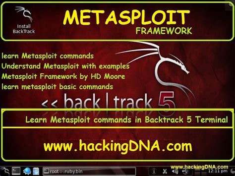 hacking share metasploit framework with basic commands
