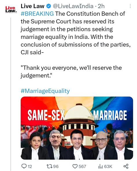 Indias Supreme Court Concludes Arguments In Same Sex Marriage Case
