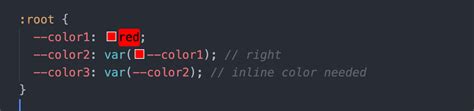 [feature request] support inline color for nested css variable · issue