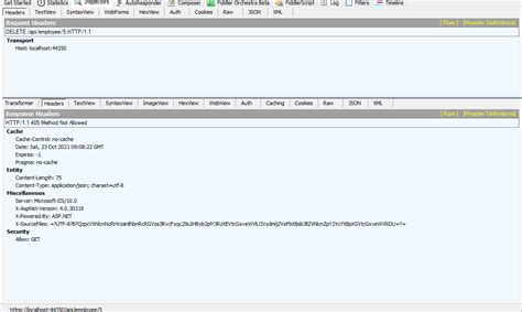 c put delete method is not wokring error 1 1 405 method not