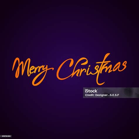 Merry Christmas Vector Text Calligraphic Lettering Design Card Template