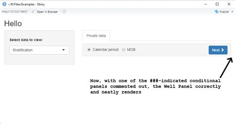 html how to isolate conditional panels from other conditional panels