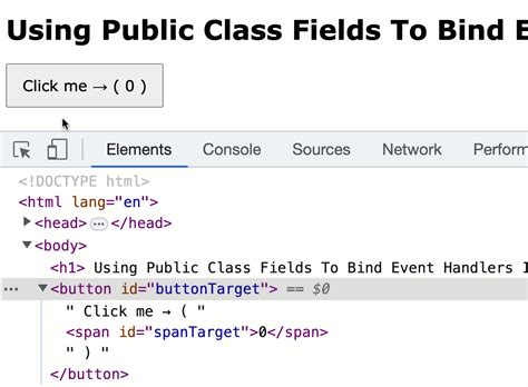 using public class fields to bind event handlers in javascript