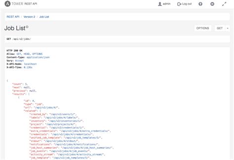 2 可浏览 api — ansible tower api guide v3 7 1