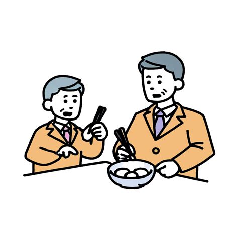 料理中の親子 無料で商用可の背景透過フリーイラスト｜いらすとさん。