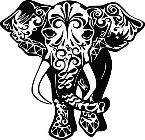 Svgs For Geeks Cricut Stencils Elephant Silhouette Silhouette Art