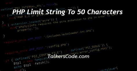 php limit string to 50 characters