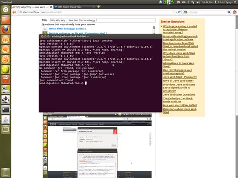 ubuntu possible bug in java web start stack overflow