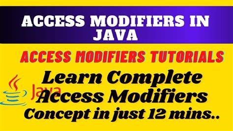 access modifiers in java types of access modifiers and simplified